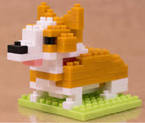 DAISO JAPAN MINI PETIT BLOCK CORGI DOG GOOD FOR GIFTS AGE 12 UP JAPAN ...