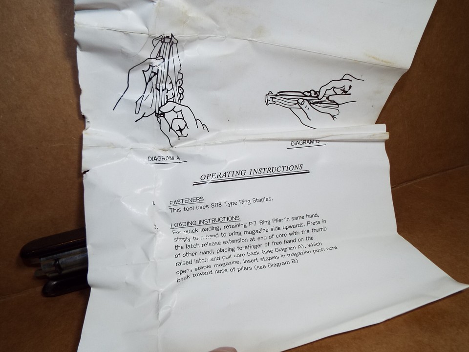 Stanley Bostitch P7 Steel Stapling Fastener Hog Ring Pliers NOS ~SEE ...