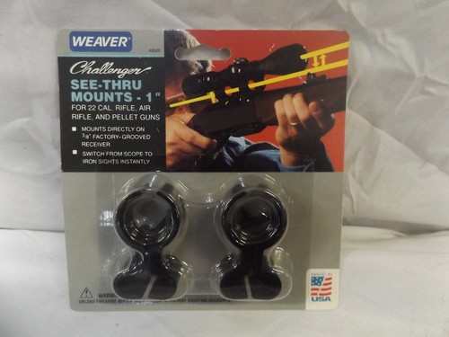 WEAVER CHALLENGER SEE-THRU SCOPE MOUNTS .22 AIR RIFLE PELLET 1" 3/8 ...