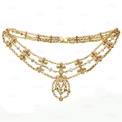 CHATILA Diamond 18k Yellow Gold Dress Necklace | eBay