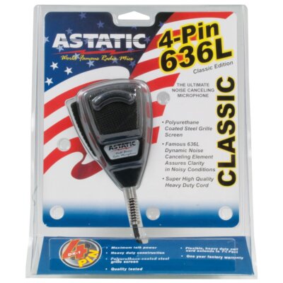 ASTATIC 302-10001 4-Pin Noise-Cancelling Microphone (Black) Brand NEW ...