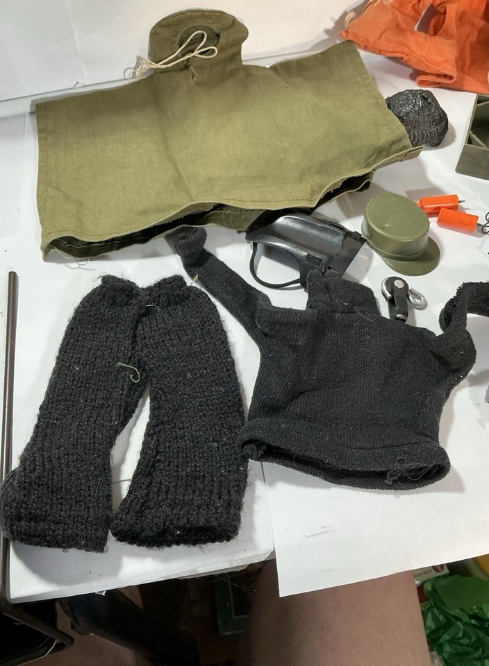 Vtg 1960s 1970s GI JOE Clothing & Accessories Rain Poncho Life Vest ...