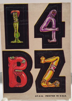 Nutty Initials Sticker Letters I 4 B Z Monster Letters 1967 Topps | eBay