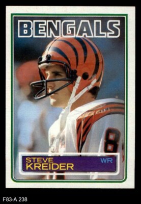 1983 Topps #238 Steve Kreider Bengals DOUBLE-PRINT Lehigh 8 - NM/MT | eBay