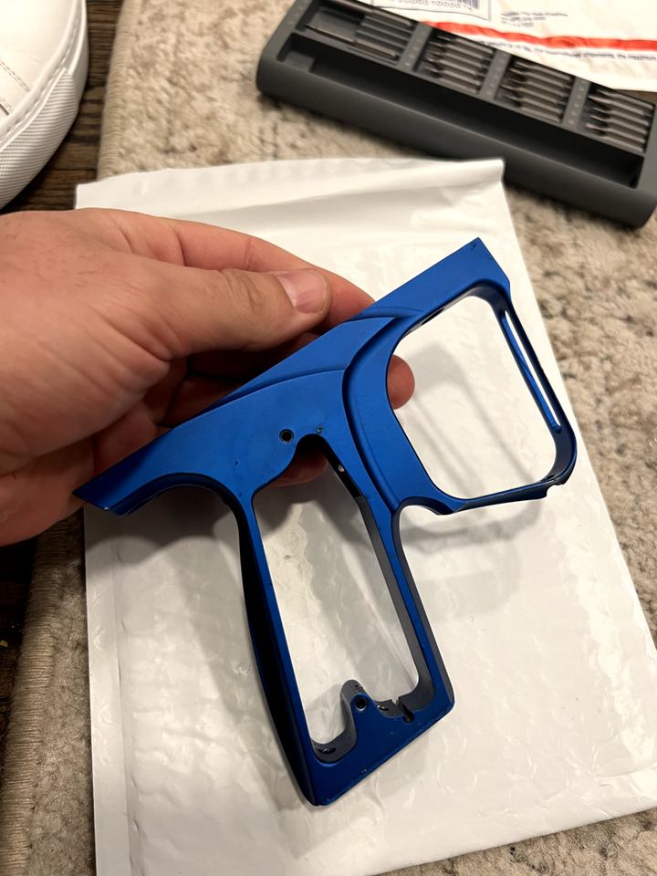 Shocker NXT Frame - Blue Anodized Paintball Marker Part | eBay