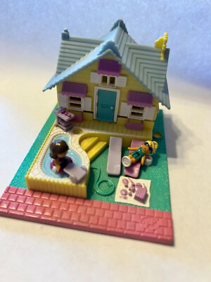 Vintage Polly Pocket Yellow House With Swimming Pool | eBay
