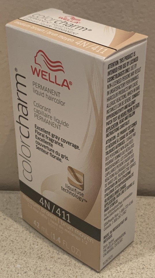 Wella Permanent Liquid Hair Color 4N/411 Medium Brown. 1.4oz | eBay