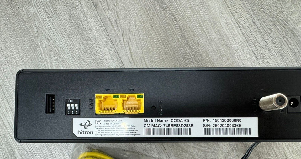 Hitron CODA -65 DOCSIS 3.1 Modem | Pairs with Any WiFi Router or Mesh ...