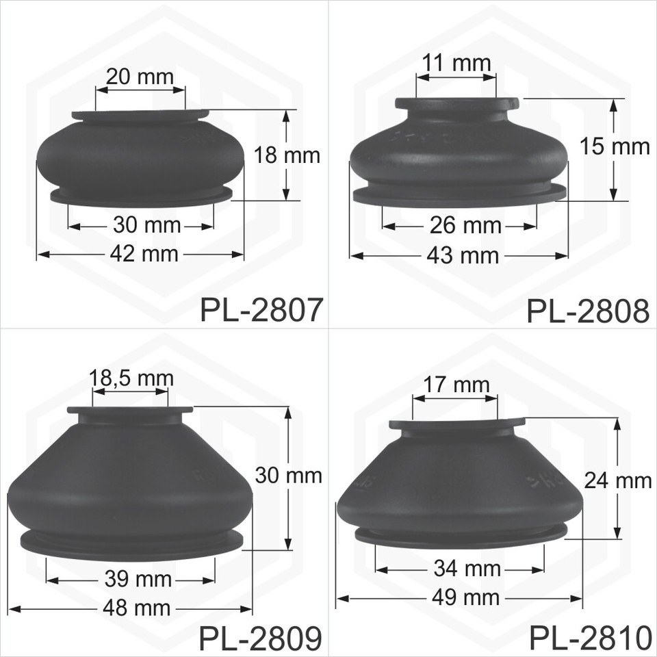 28x TRADEPACK Universal Ball Joint Rubber Dust Boot Covers Track Rod ...