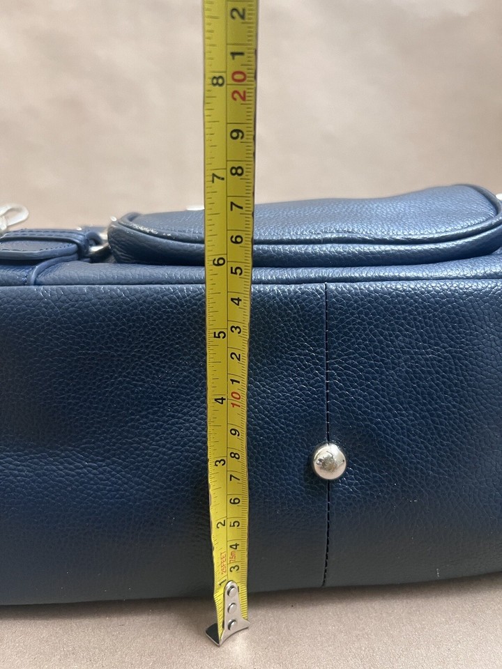 Dark Navy Blue Shutter Bag Leather Camera Bag Top Handle And Shoulder ...