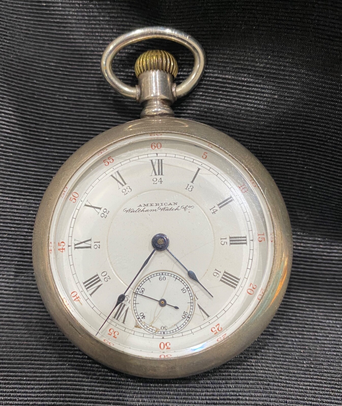 ANTIQUE AMERICAN WALTHAM POCKET WATCH - 18S - STERLING SILVER CASE ...
