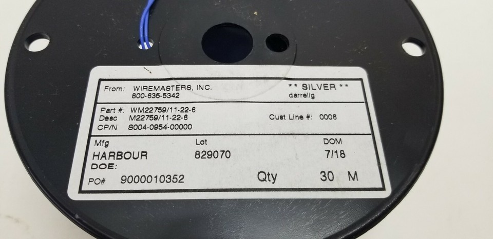 Wiremasters M22759/11-22-6 22 Gauge MIL-W-22759/11 Cable 30 Meters | eBay