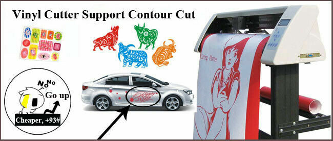 48" Vinyl Sign Cutter Contour Cut Function Sign Stickers Cutter Plotter ...