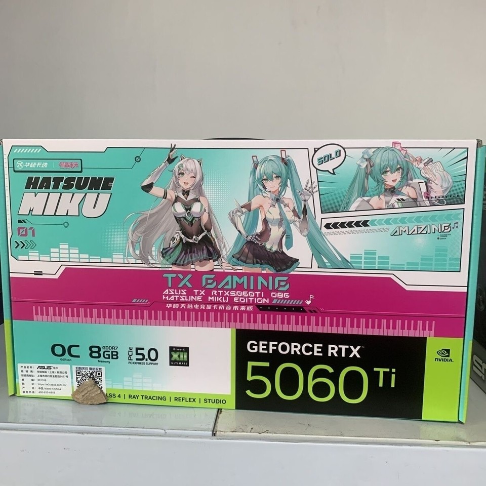 ASUS TUF TX-RTX 5060 TI O8G Graphics Card Hatsune Miku Edition Gaming ...