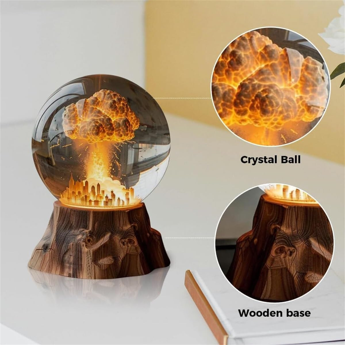 3D Atomic Bomb Mushroom Cloud Lamp Nuclear Explosion Night Light ...