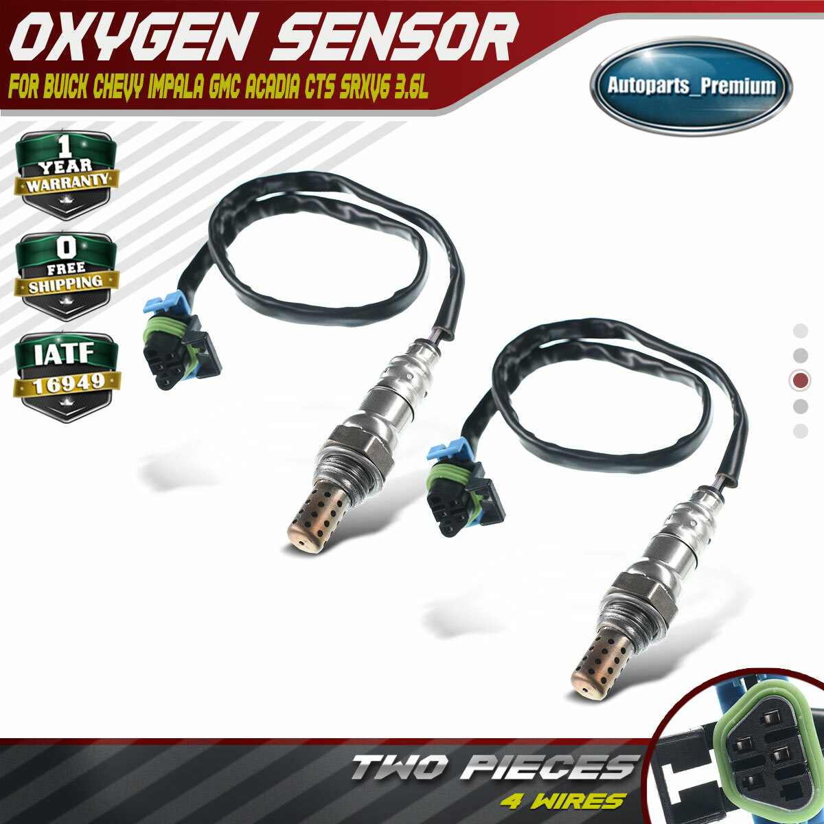 2pcs Upstream or Downstream O2 Oxygen Sensors for Chevy Impala Cadillac ...