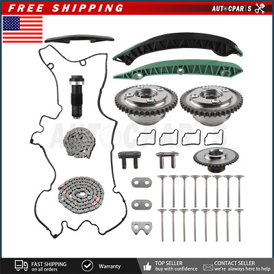 Timing Chain Kit VVT Gears Valves For Mercedes W204 W212 C/E/SLK 200 ...