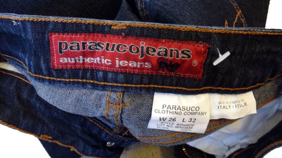 Parasuco Stretch extreme fit authentic NEW w 26 l 32 jean pant blue | eBay