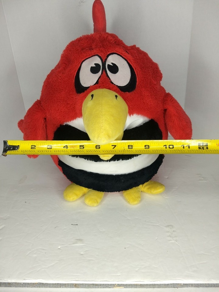 Koo Koo Bird Plush Red Bird Stuffed Toy Animal Fat Bird 14" Jay at Play ...