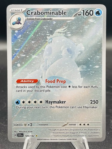 Pokemon Crabominable 149/142 Stellar Crown Illustration Rare Full Art ...