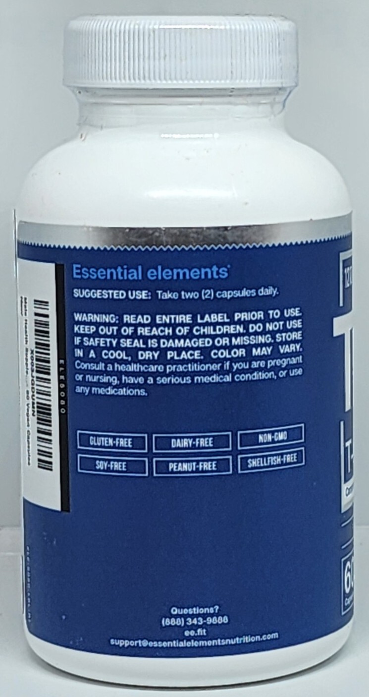 Essential Elements T-Hero Advanced Male Health Support Supplement New ...