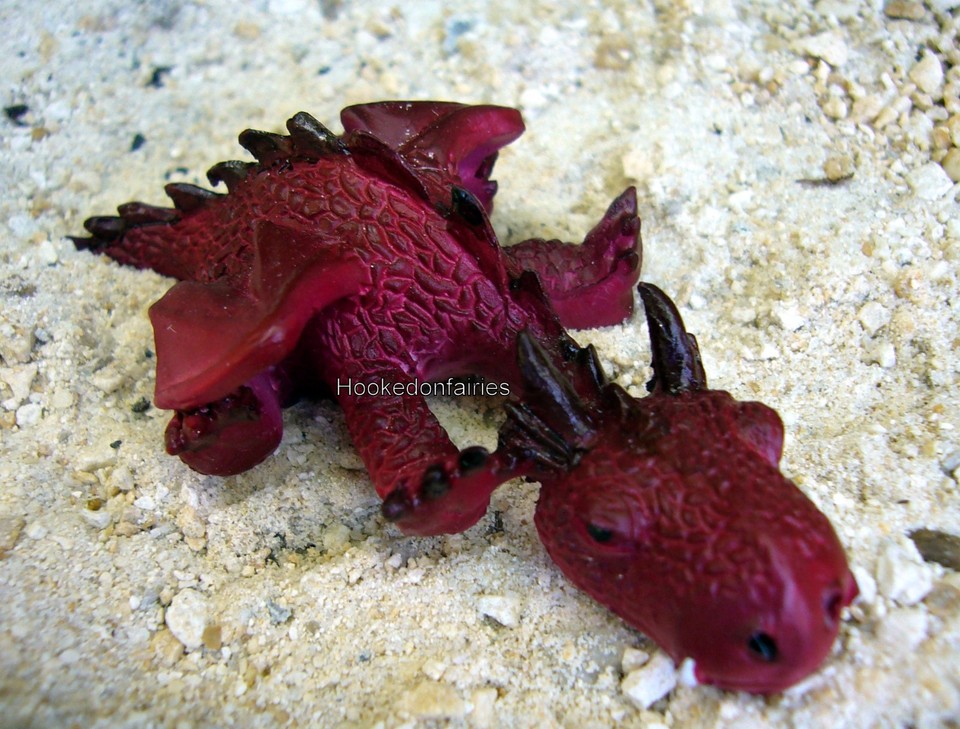 Miniature Sleeping Mini Red Dragon TO 4464 Fairy Garden | eBay