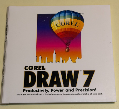 CorelDRAW 7 (2CD Set, 1996, Corel) Graphic Design Software Photo-Paint ...