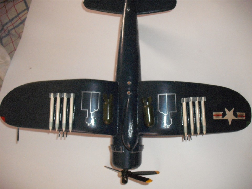 Aircraft Desk Top Model Large 1/32 Scale Wood Model WW2 F4U-4 Corsair ...