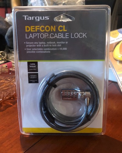 Targus Defcon Cl Laptop Cable Lock Combination New In Original Package ...
