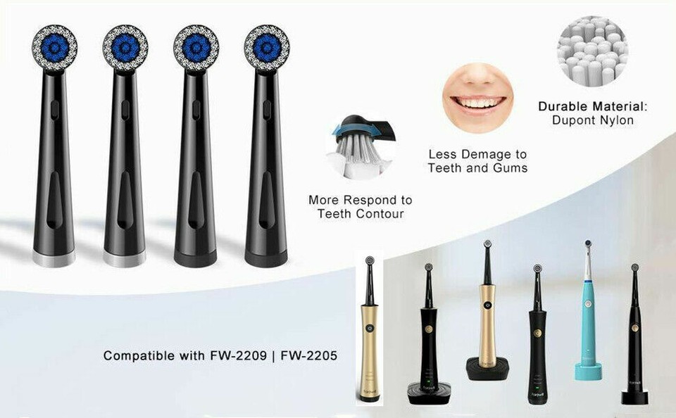 Fairywill Sonic Toothbrush Heads Rotating Electric Replacement ...