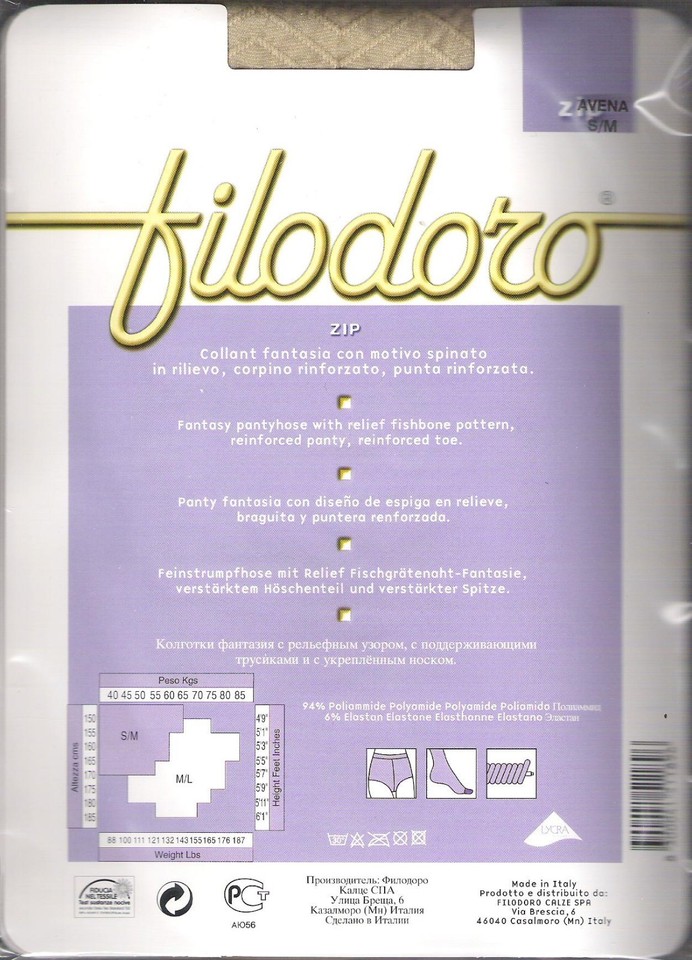 Made in Italy Filodoro ZIP Pantyhose. Top Quality. S, M, L Beige Color ...