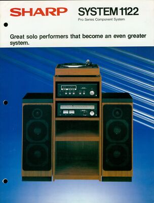 1979 Sharp HiFi System 1122 Dealer Brochure ST-1122 Tuner Amp Speaker ...