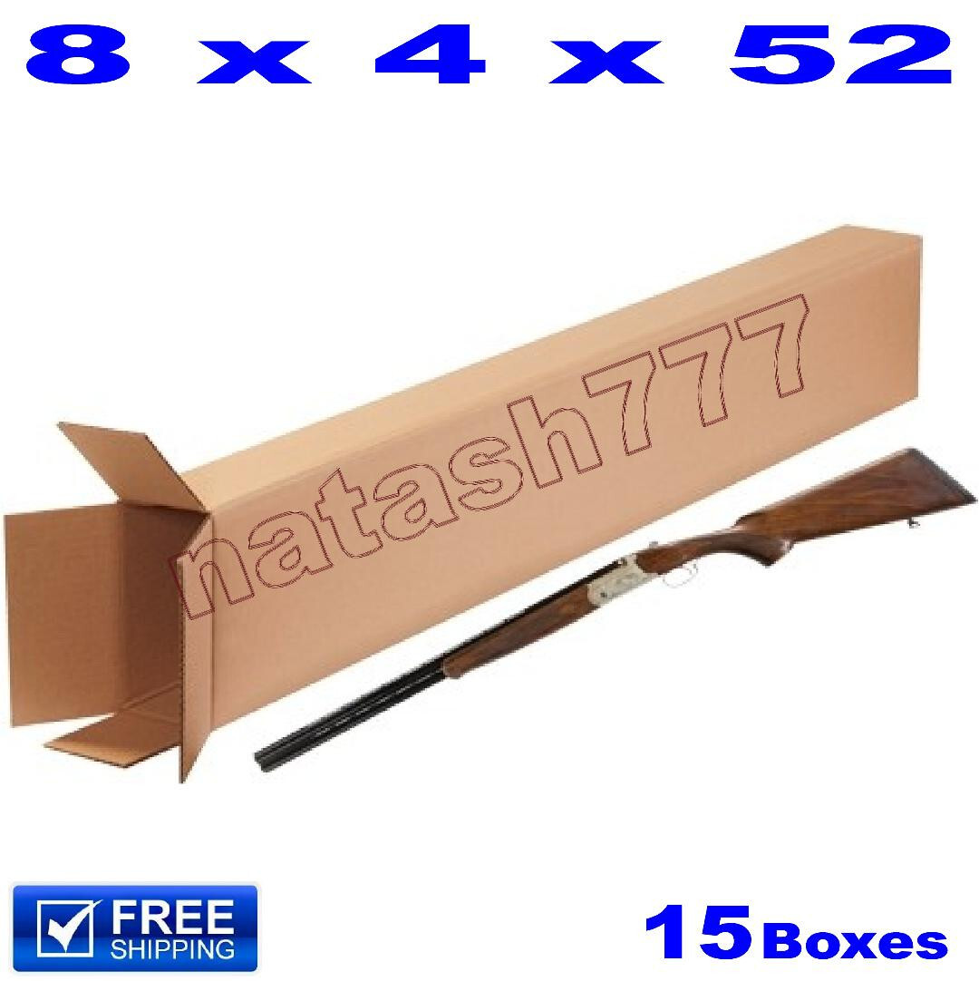 15 - 8x4x52 Cardboard Rifle Boxes Mailing Packing Shipping Corrugated ...
