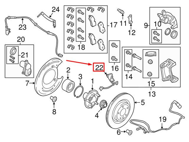 OEM Land Rover Sport Range Discovery Rear Brake Line Hose 2013-2021 ...