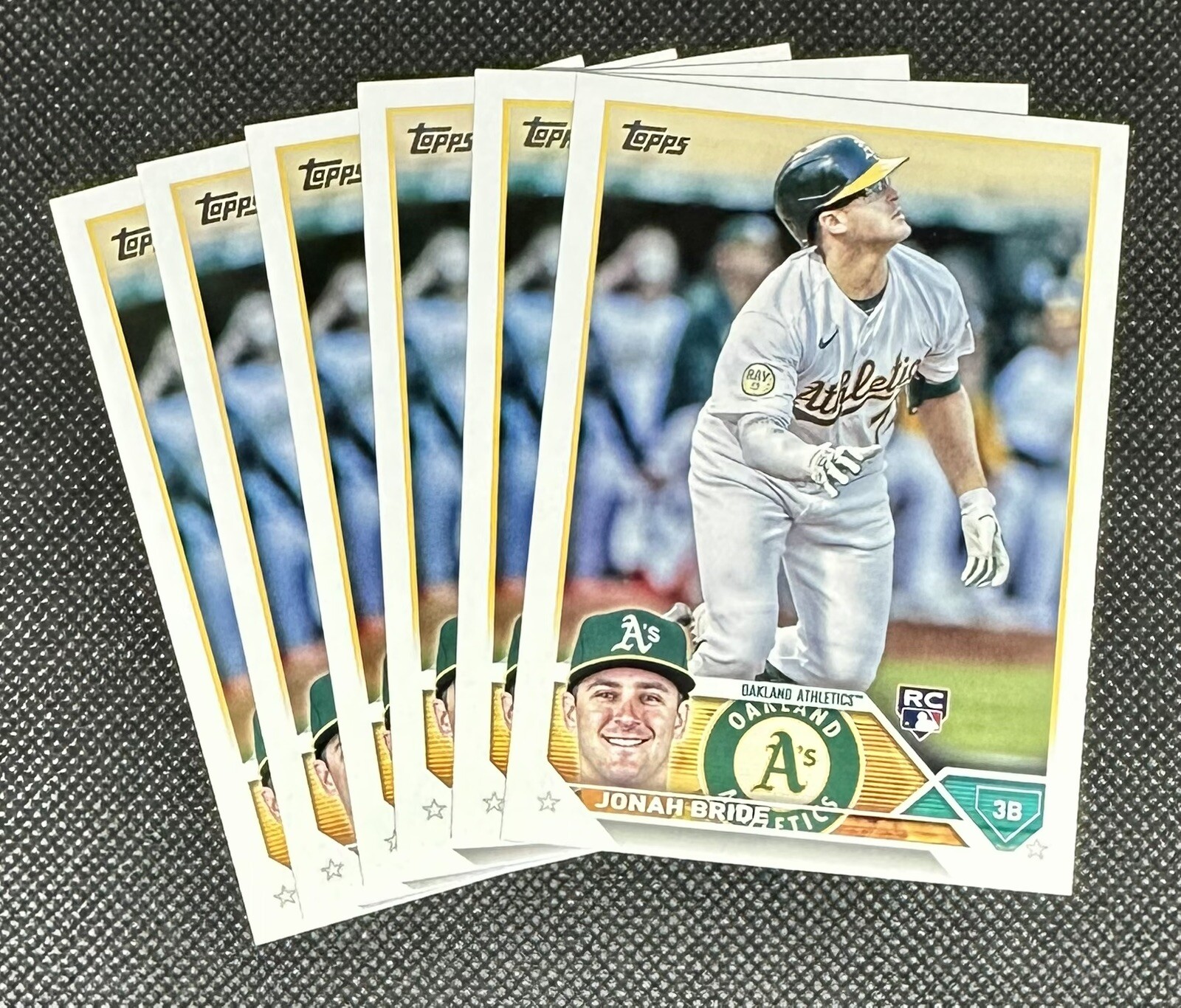 (6) 2023 Topps Baseball Series 1 RC Jonah Bride - Oakland Athletics #95 ...