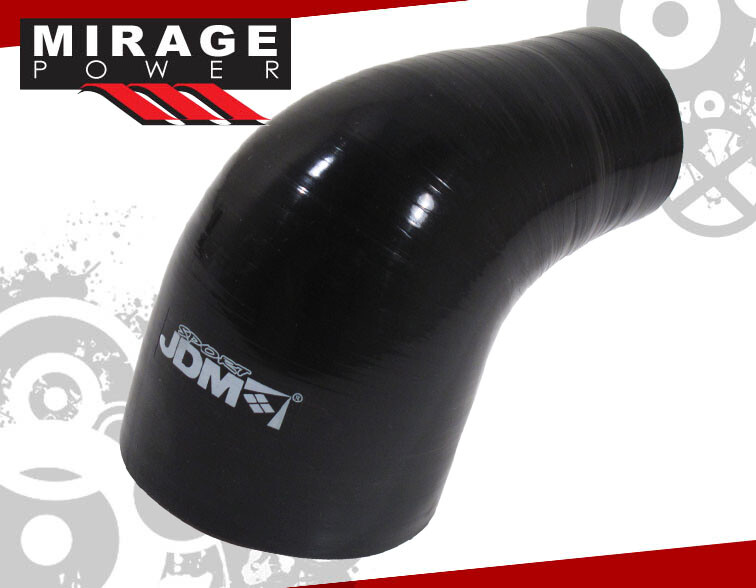 2.75" To 2" 90 Degree Elbow Bend Reducer Blk Red Silicone Coupler Turbo ...