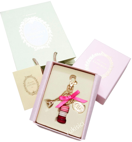 New Laduree Keychain Ring Macaron Effiel Tower Rose Box Set JP Mark's ...