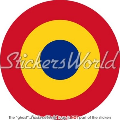 ROMANIA Romanian Air Force Aircraft Roundel 4'' 100mm Vinyl Sticker ...
