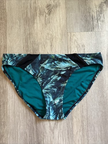 Athleta Green And Black Full Coverage Bikini Bottom Women’s Size Small ...