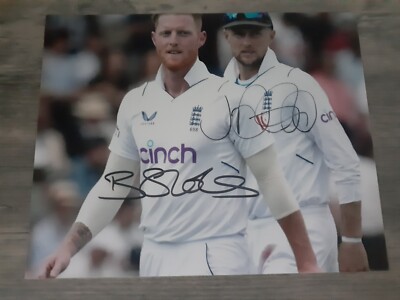 BEN STOKES + JOE ROOT ENGLAND SIGNED 10 X 8 AUTOGRAPHED PHOTO LEGENDS ...