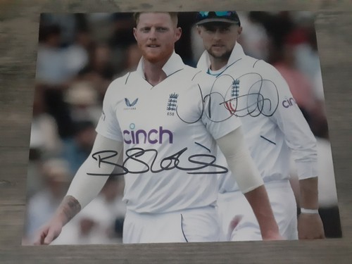 BEN STOKES + JOE ROOT ENGLAND SIGNED 10 X 8 AUTOGRAPHED PHOTO LEGENDS ...