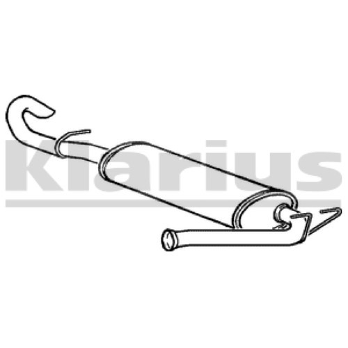 1x KLARIUS Replacement Rear / End Silencer Exhaust For RENAULT ...
