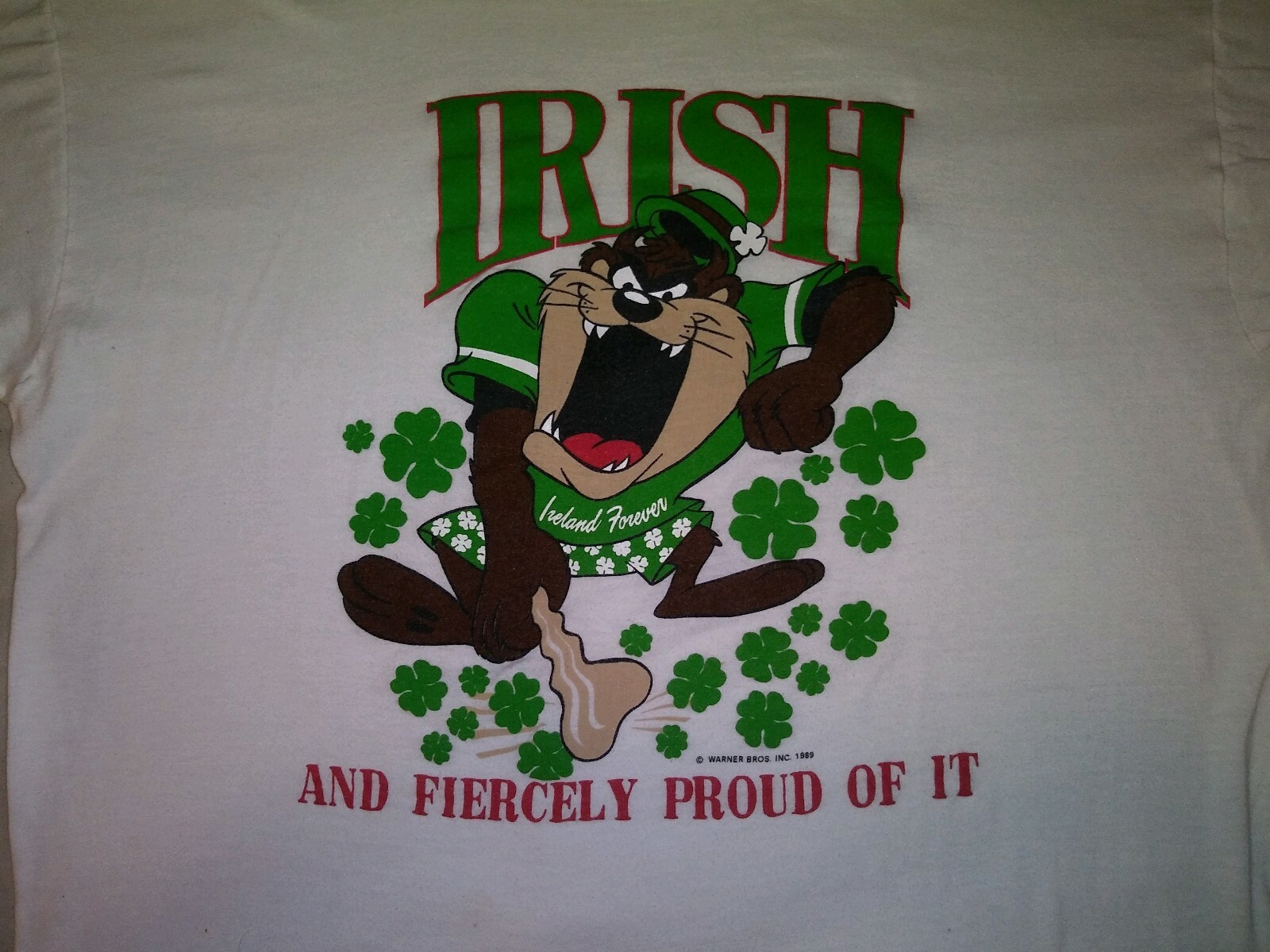 Nvr Worn💥Vintage 1989 Taz Devil “Taz” Irish St Paddys Day Teet XL ...