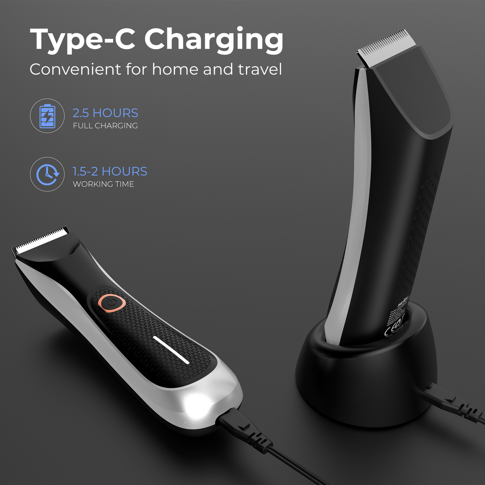 SEJOY Manscape Groin Hair Trimmer Men Pubic Ball Body Shaver Waterproof ...