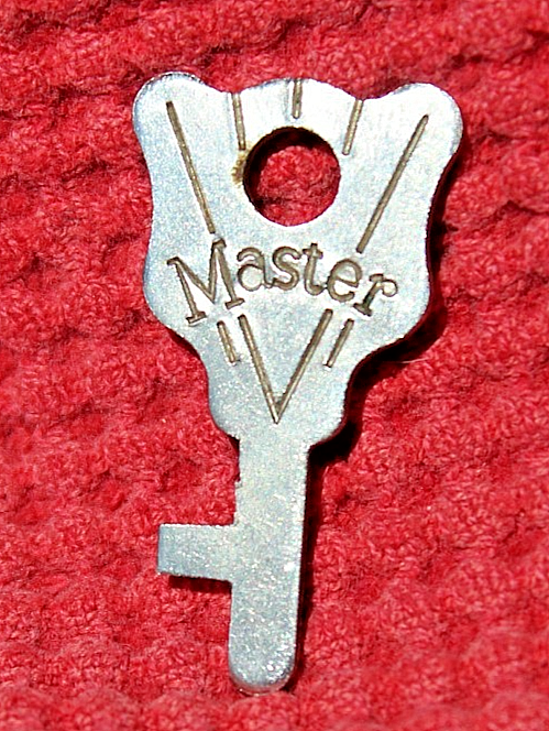 E.T. Fraim Lock Company Antique Padlock & MasterLock Key Pressed Steel ...