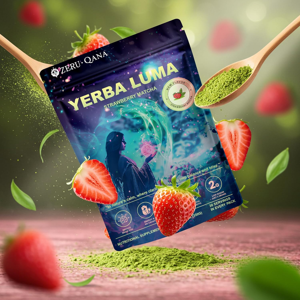 Yerba Mate Instant Tea Powder, 3-In-1 Super Bloom Energy Drink, Low ...