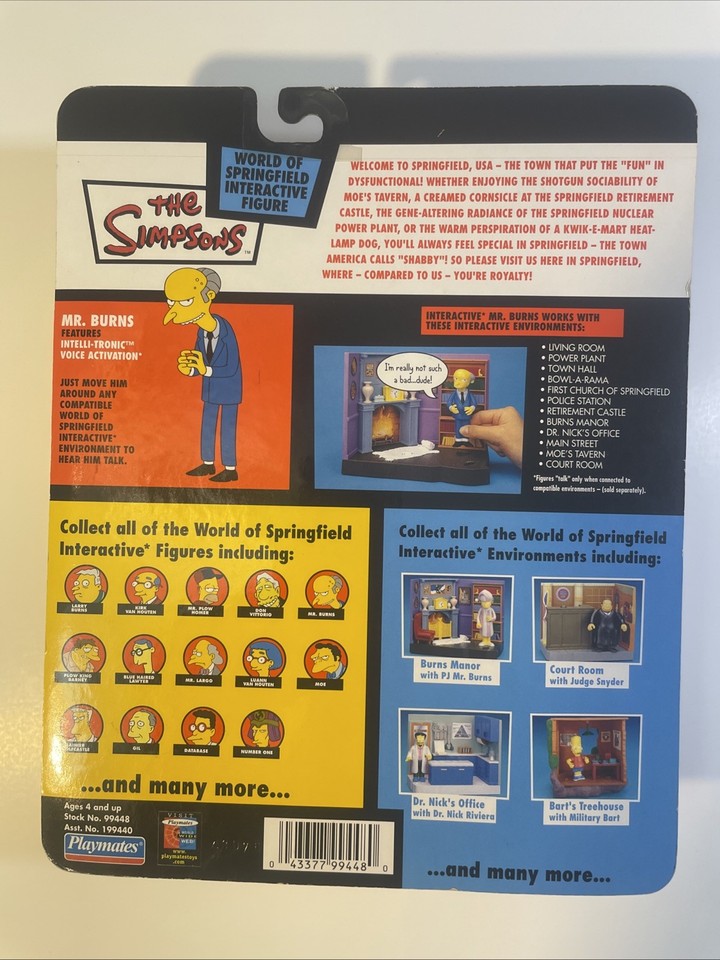 The Simpsons World of Springfield Mr. Burns Playmates action figure | eBay