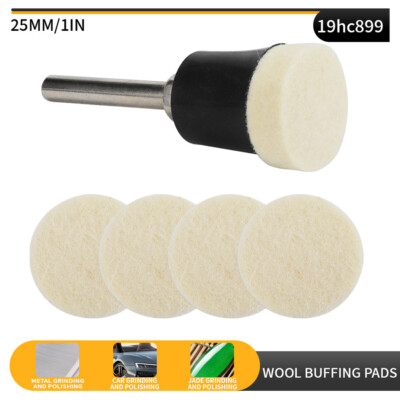 5Pcs 1in Wool Felt Polishing Wheel Grinding Buffing Pads For Dremel ...