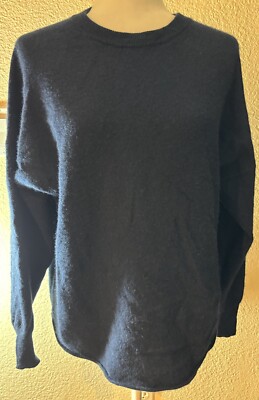 360 Sweater Womens Cashmere Crew Neck Sweater Blue Size M Casual Travel ...