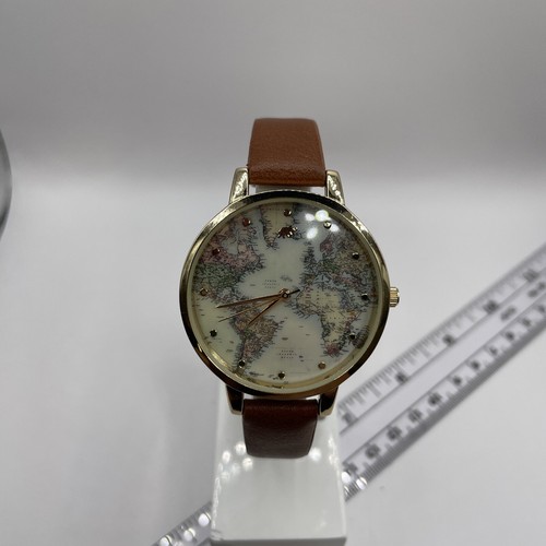 Undranded Watch ,women’s, World Map On Dial,faux Leather Band. | eBay